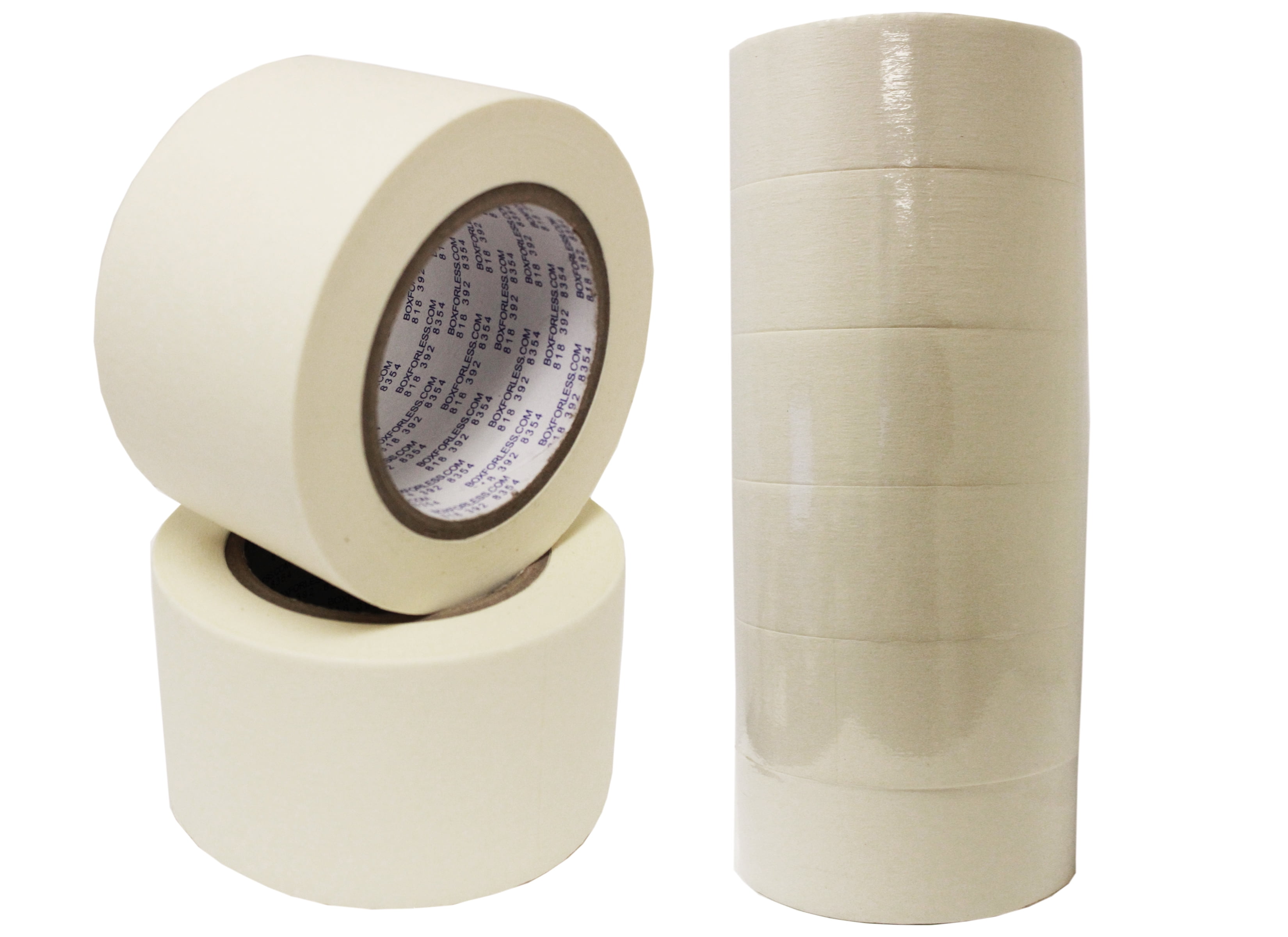 3"x60 yds White Masking Tape 20 Rolls General Purpose Beige Painter's ...