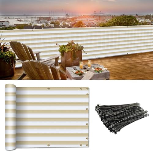 3'x98' Balcony Privacy Fence Screen Mesh Balcony Cover for Balcony ...