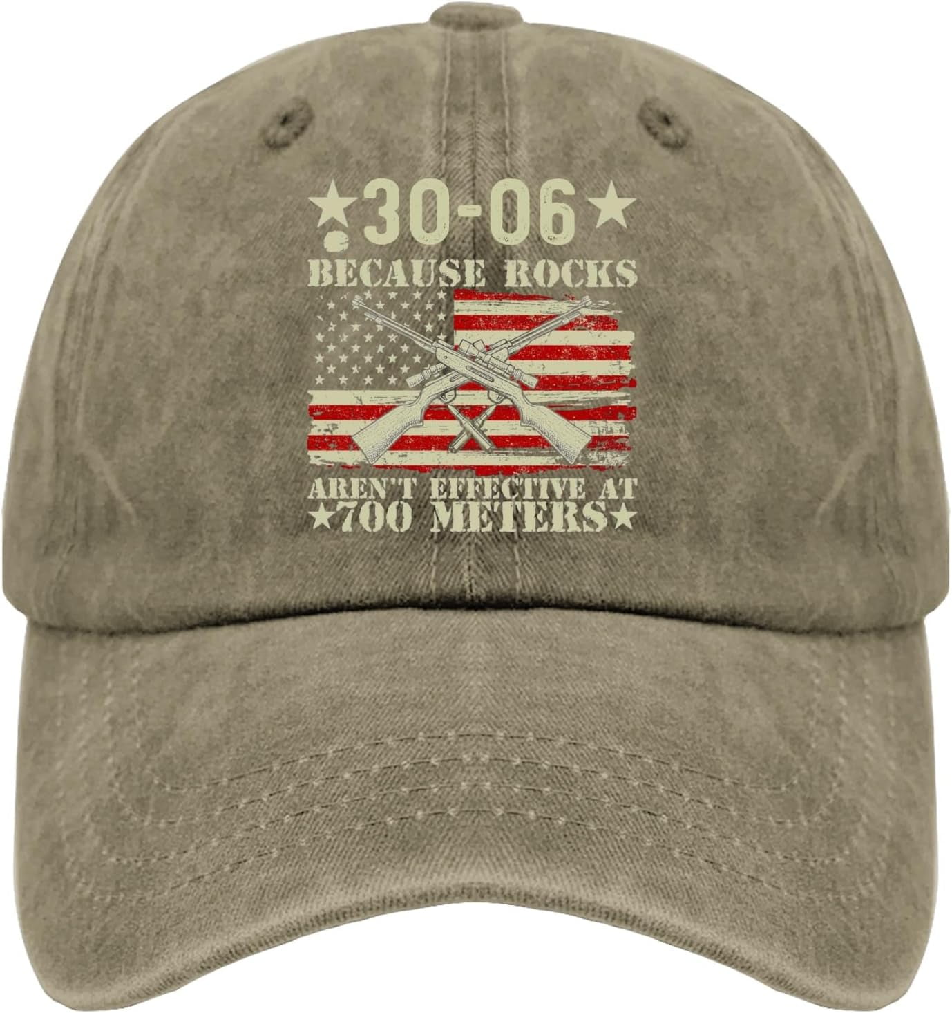 30-06 Because Rocks aren't Effective at 700 Meters Hat for Men Baseball ...
