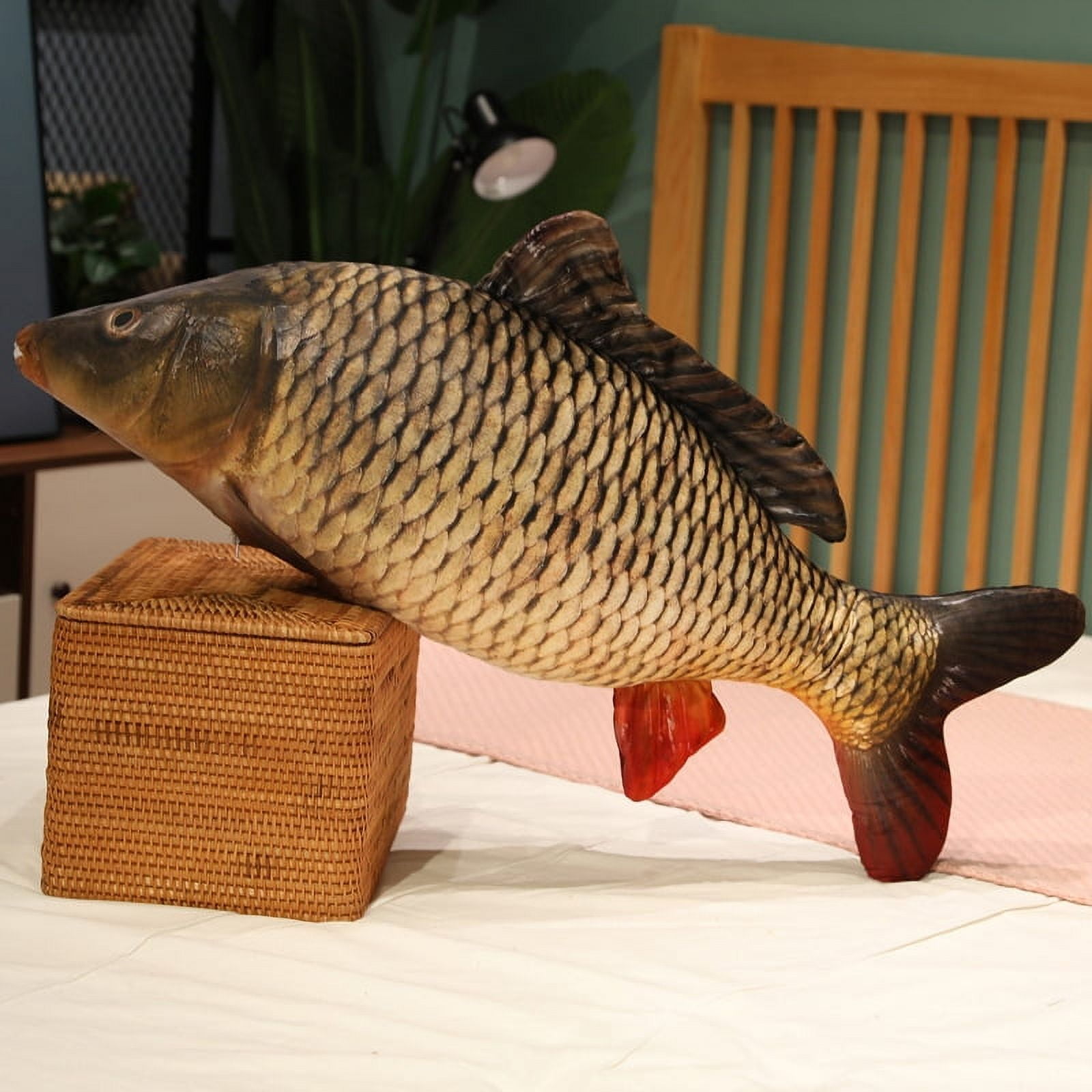 30-100cm Simulation Funny Fish Plush Toys Stuffed Soft Animal Carp ...