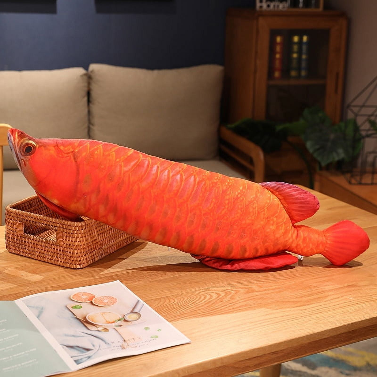 30-100cm Simulation Funny Fish Plush Toys Stuffed Soft Animal Carp ...