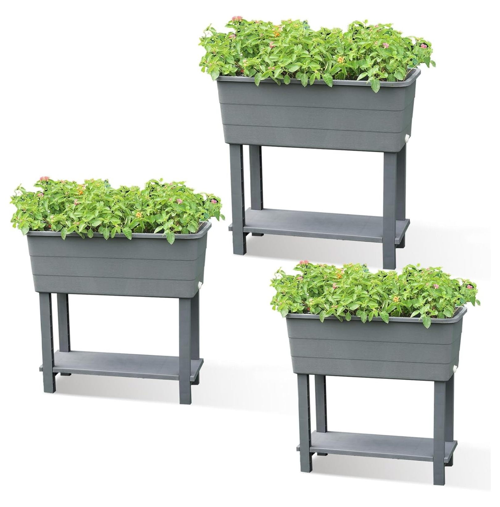 30''×14''×29'' Elevated Raised Planter Box with Legs,Storage Space ...