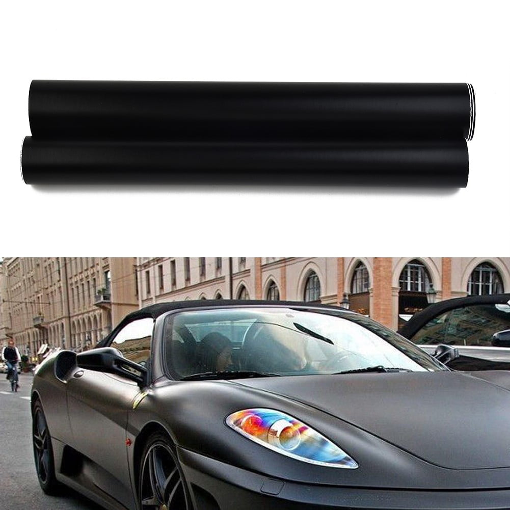 30*152cm Matte Black PVC Vinyl Film Wrap Car DIY Sticker Vehicle Decal ...
