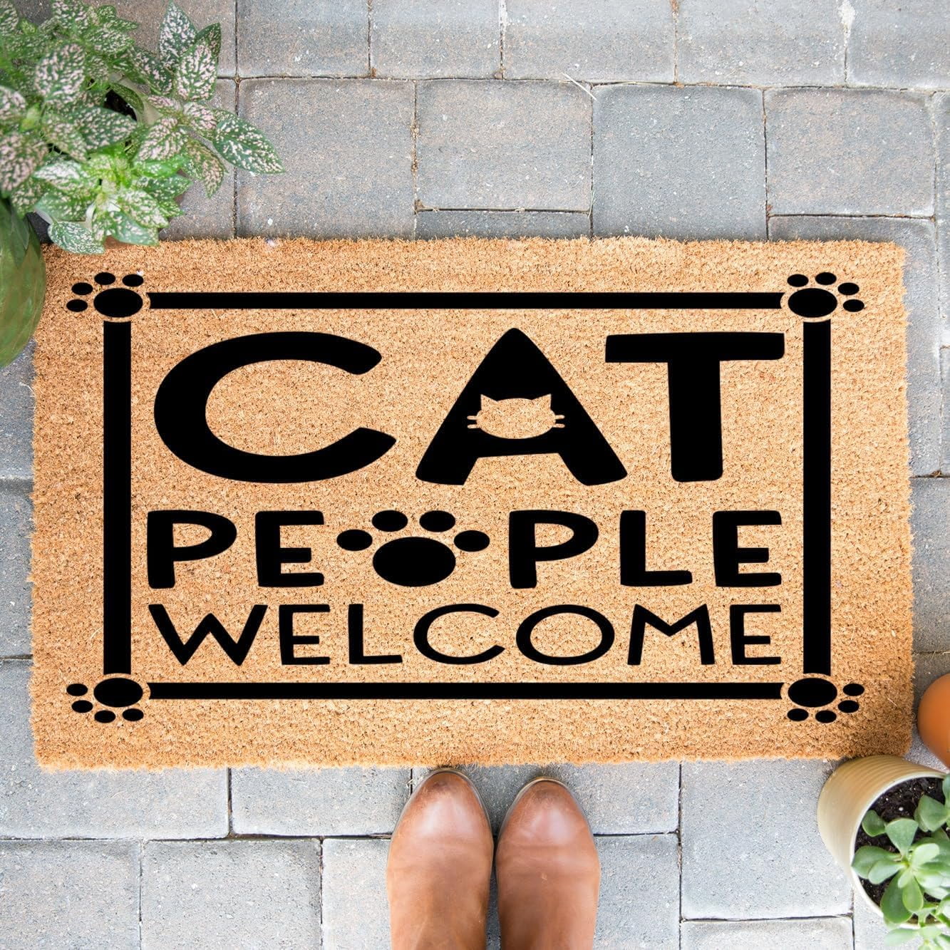 30*17inches Cat Person Welcome Mat Cat Home Front Door First House Gift ...