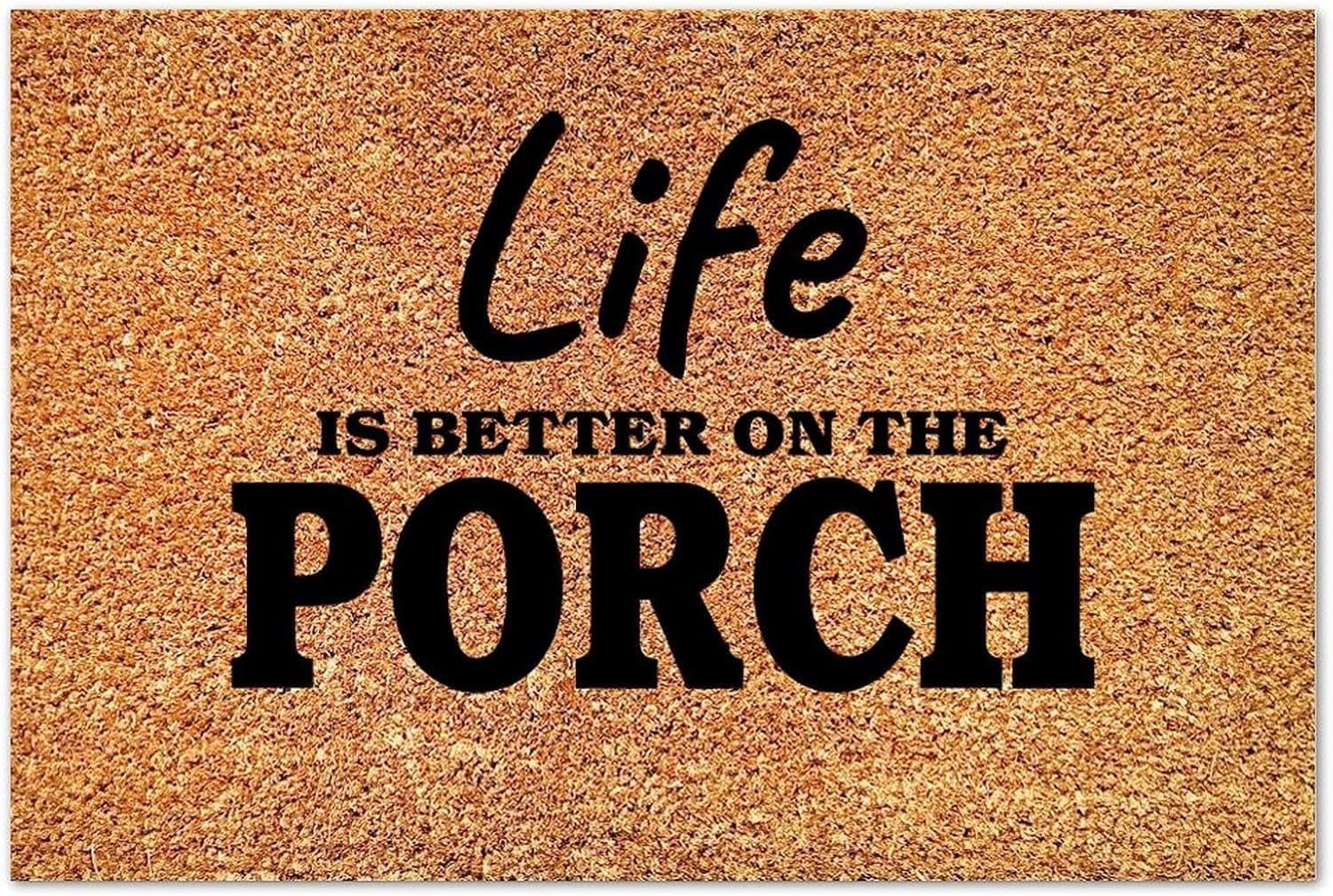 30*17inches Doormat Life is Better On The Porch Door Mat Quote Saying ...