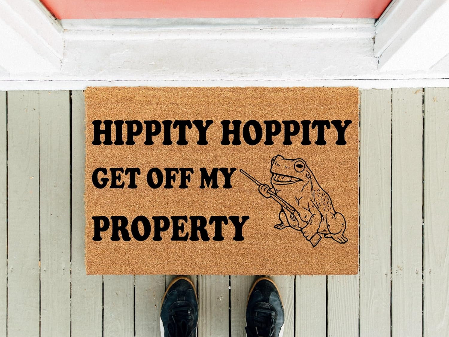30*17inches Hippity Hoppity Get Off My Property | Welcome Doormat ...