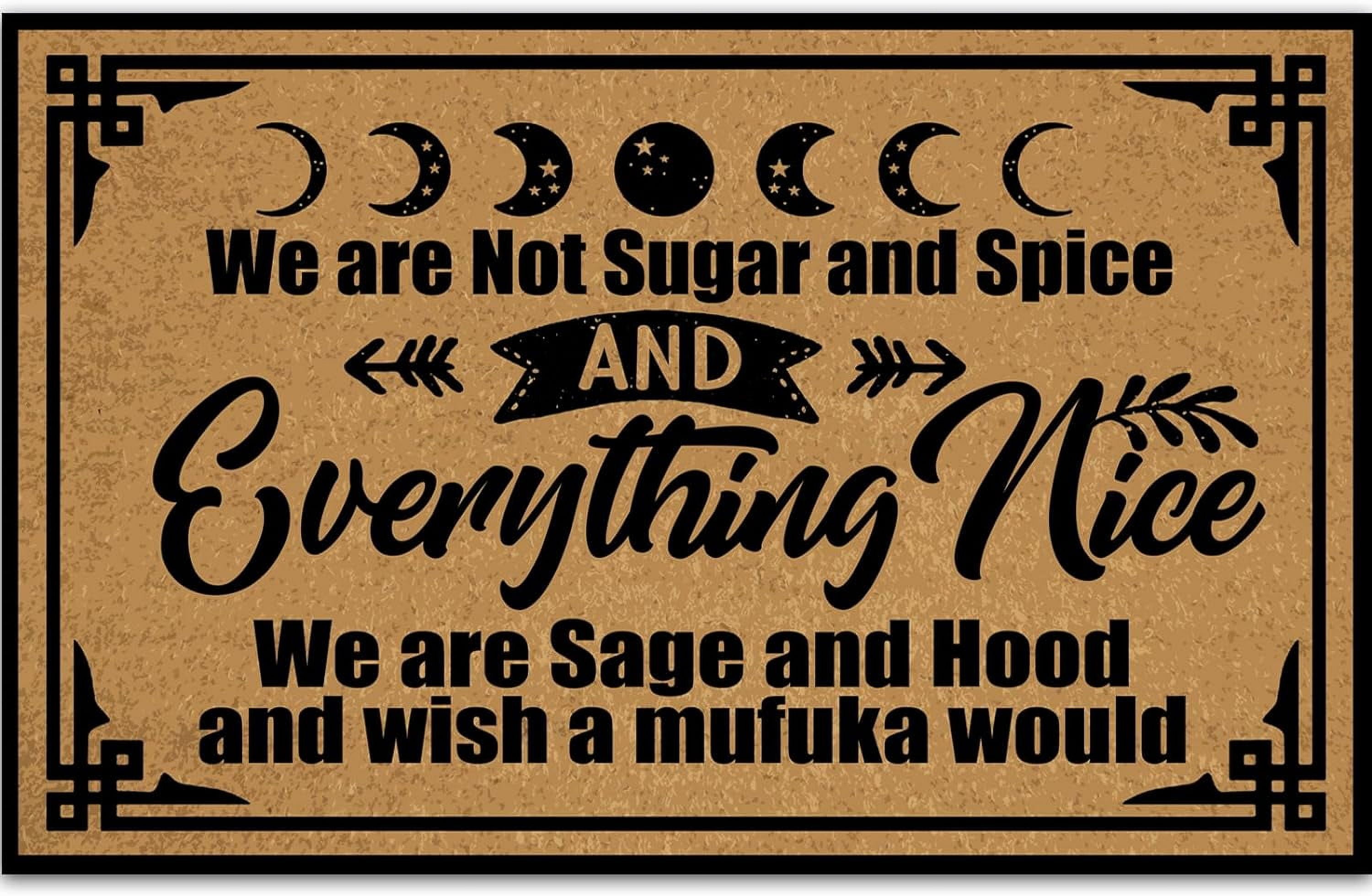 30*17inches Large Front Door Mat Entrance Funny, We are Not Sugar and ...