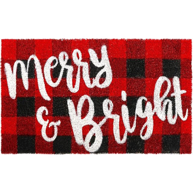 30*17inches Whaline Christmas Door Mat Natural Door Mat with Non-Slip ...