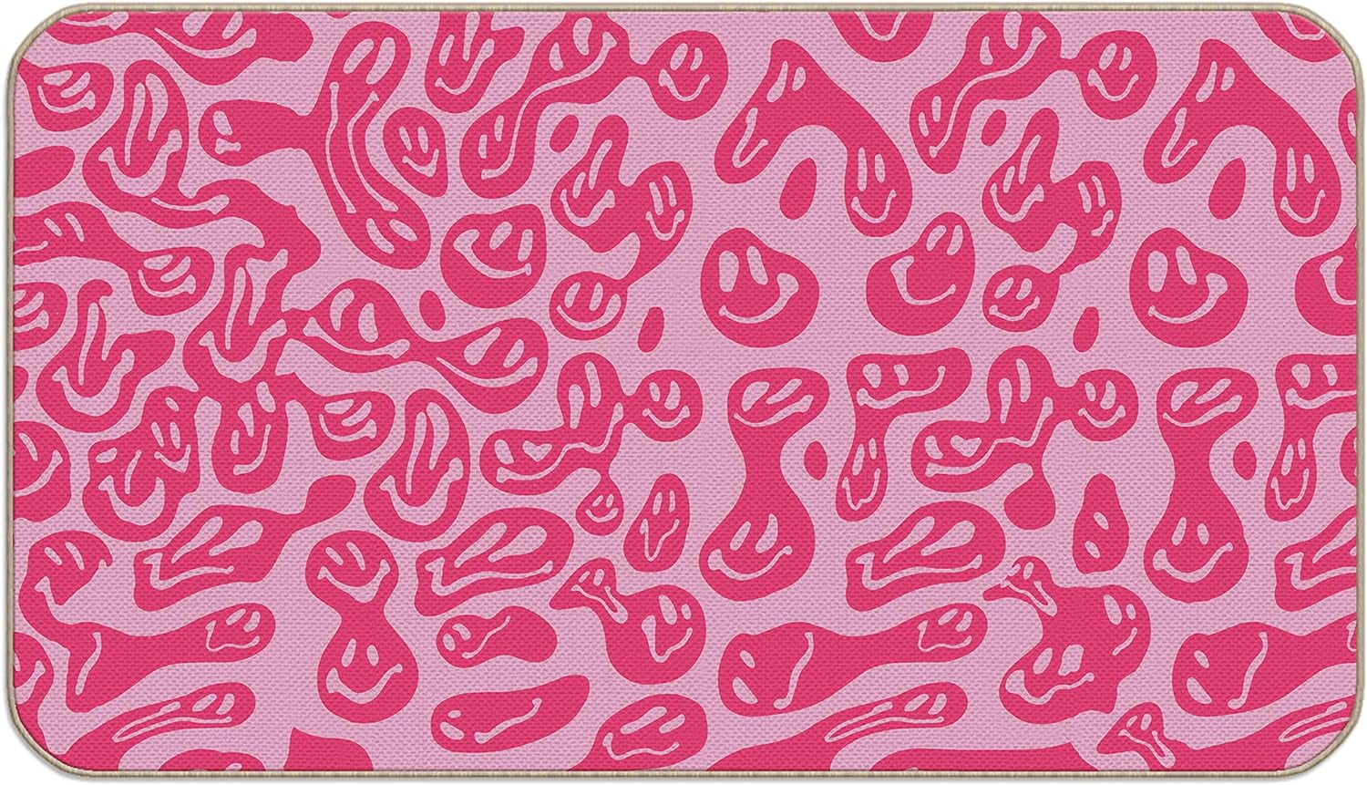 30*17inches huester Pink Melting Face Door Mat,Decorative Home Indoor ...