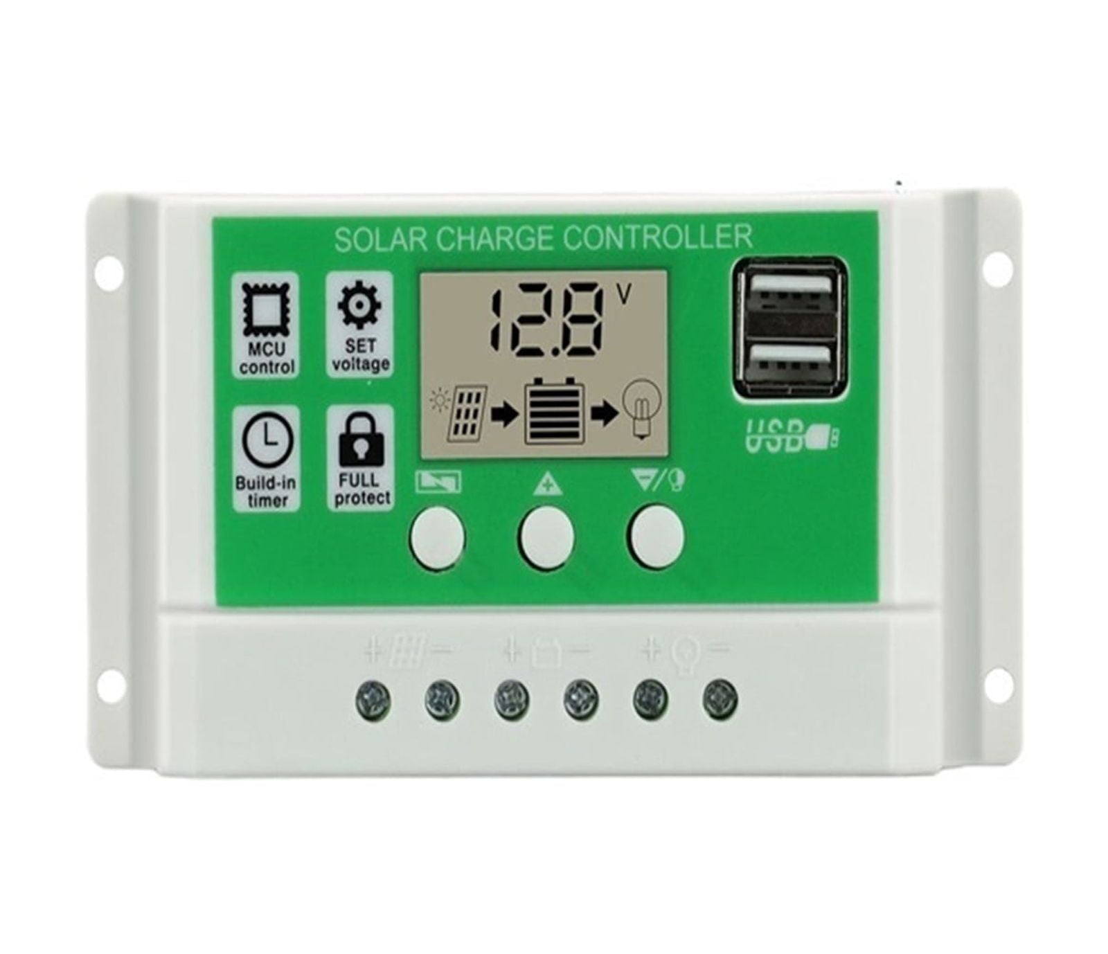 30/20/10A LCD Display Solar Charger Lead Acid GEL Iron Li-ion Lithium ...