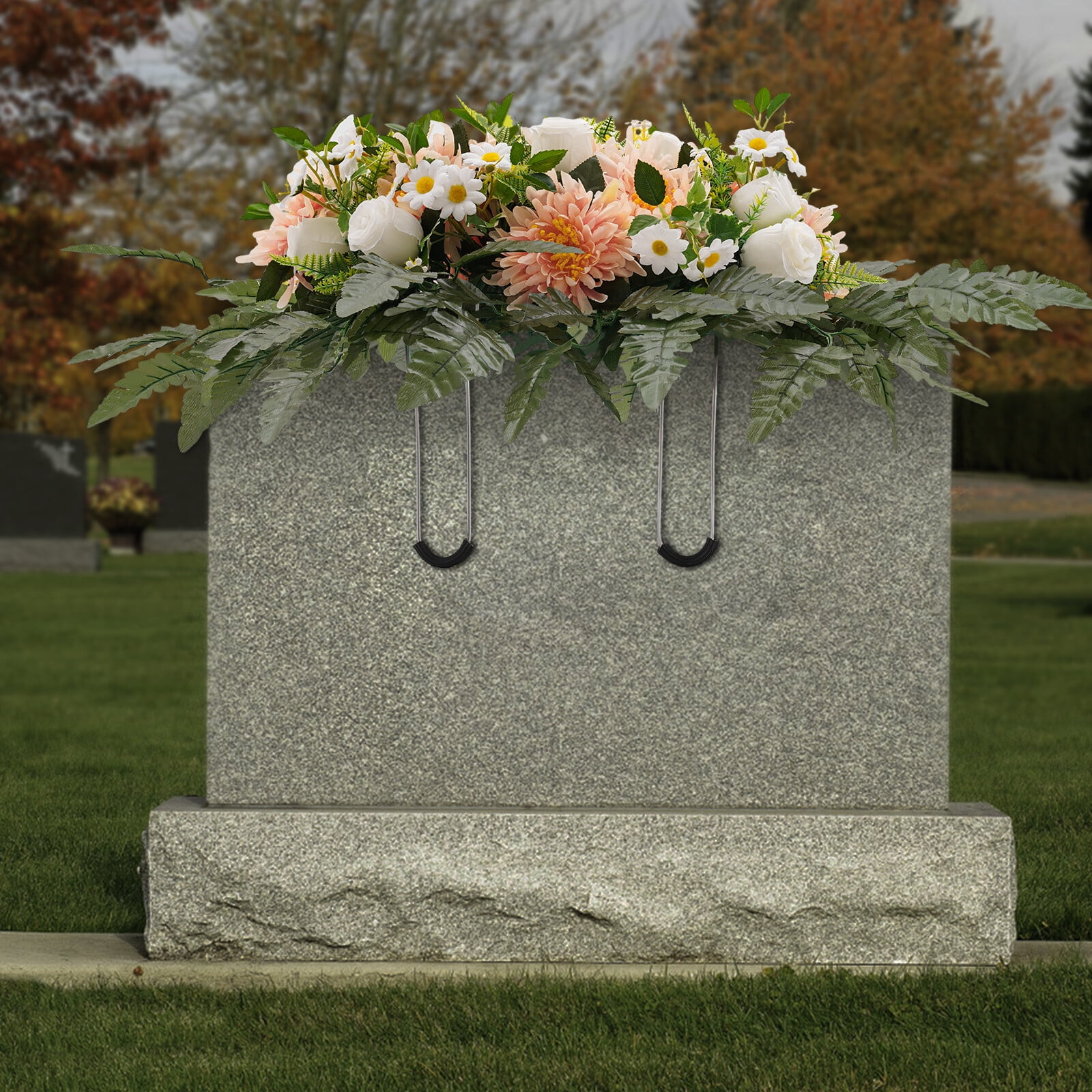 30*20 Modern Artificial Grave Flowers Outdoor Grave Decorations for ...