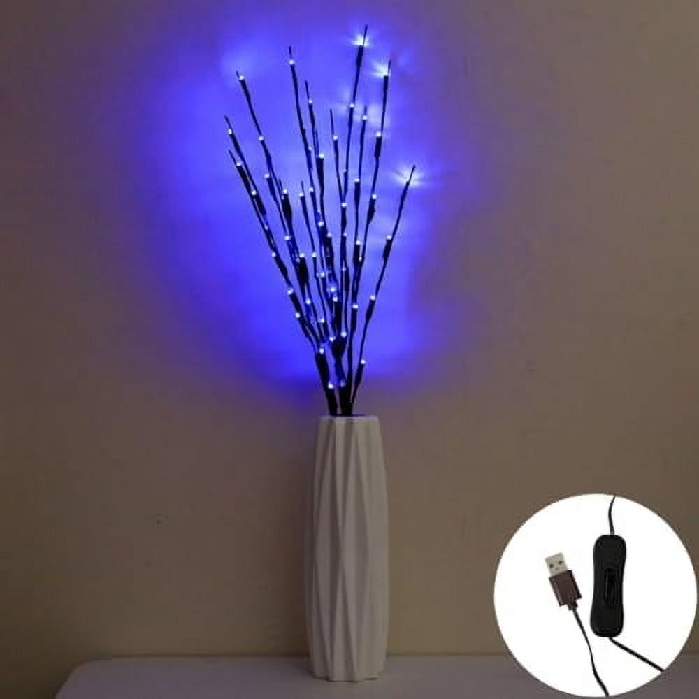 30.3'' 6 Branches 120 LED Bulbs Twig Lamp USB Operated LED Lighted ...