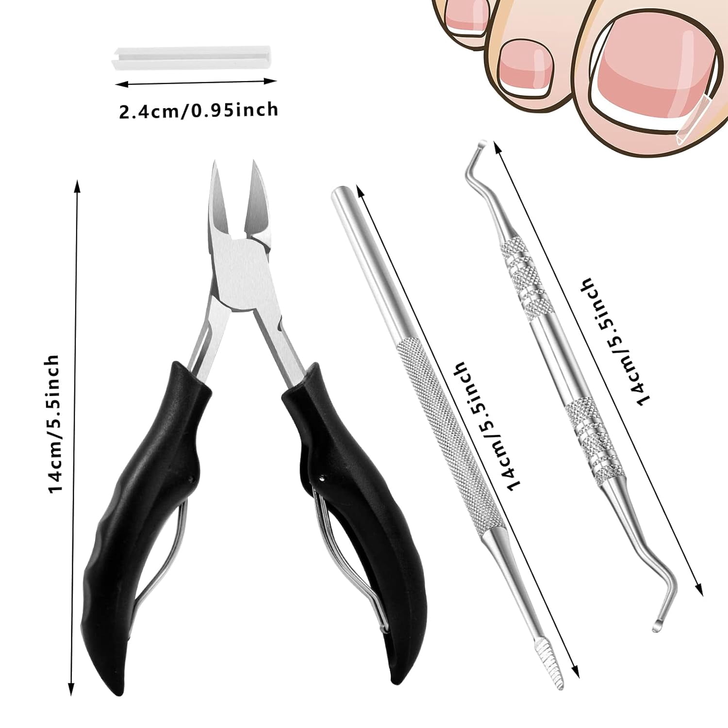 (30+3) Pack Ingrown Toenail Correction Treatment Kit, Professional ...