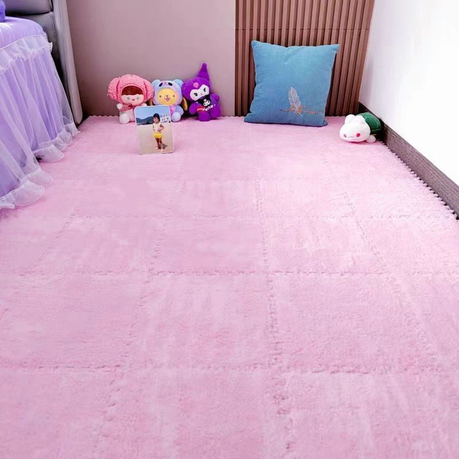 30*30CM Soft Plush Kids Carpet Baby Play Mat 10PCS Puzzle Carpet Warm ...