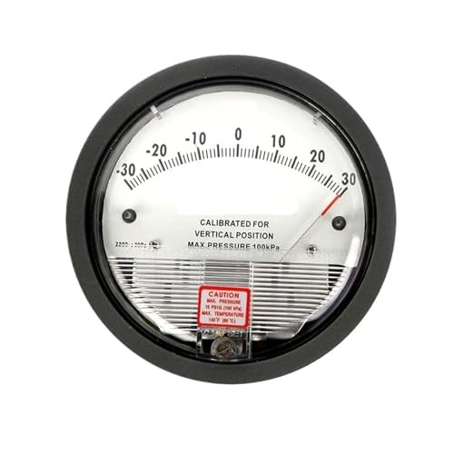 -30~30PA Differential Pressure Gauge Negative Pressure Air Pressure Meter Barometer for Clean ...