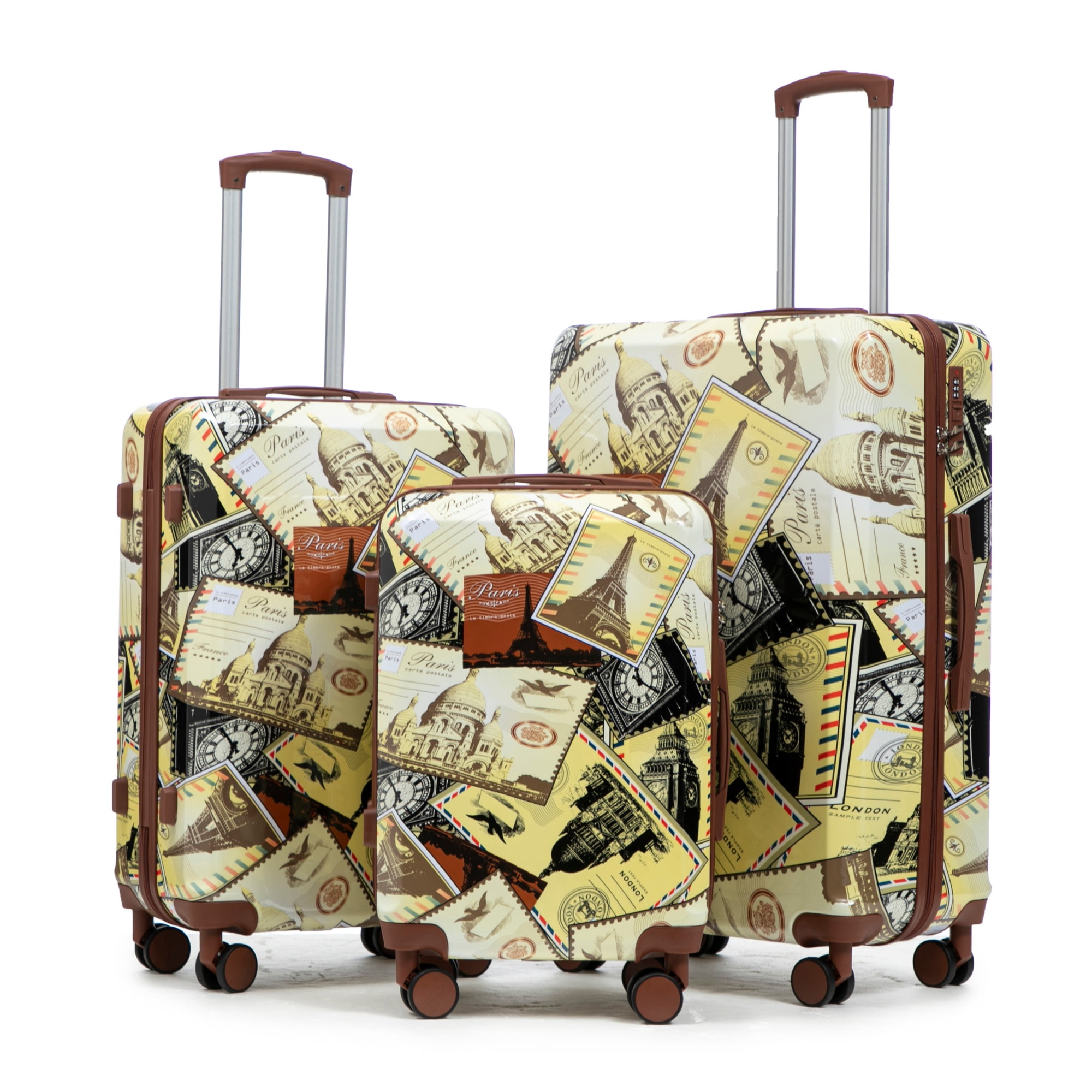 30.31" PC Spinner Wheel Luggage,20"/24"/28"3 Piece,Durable Suitcase ...