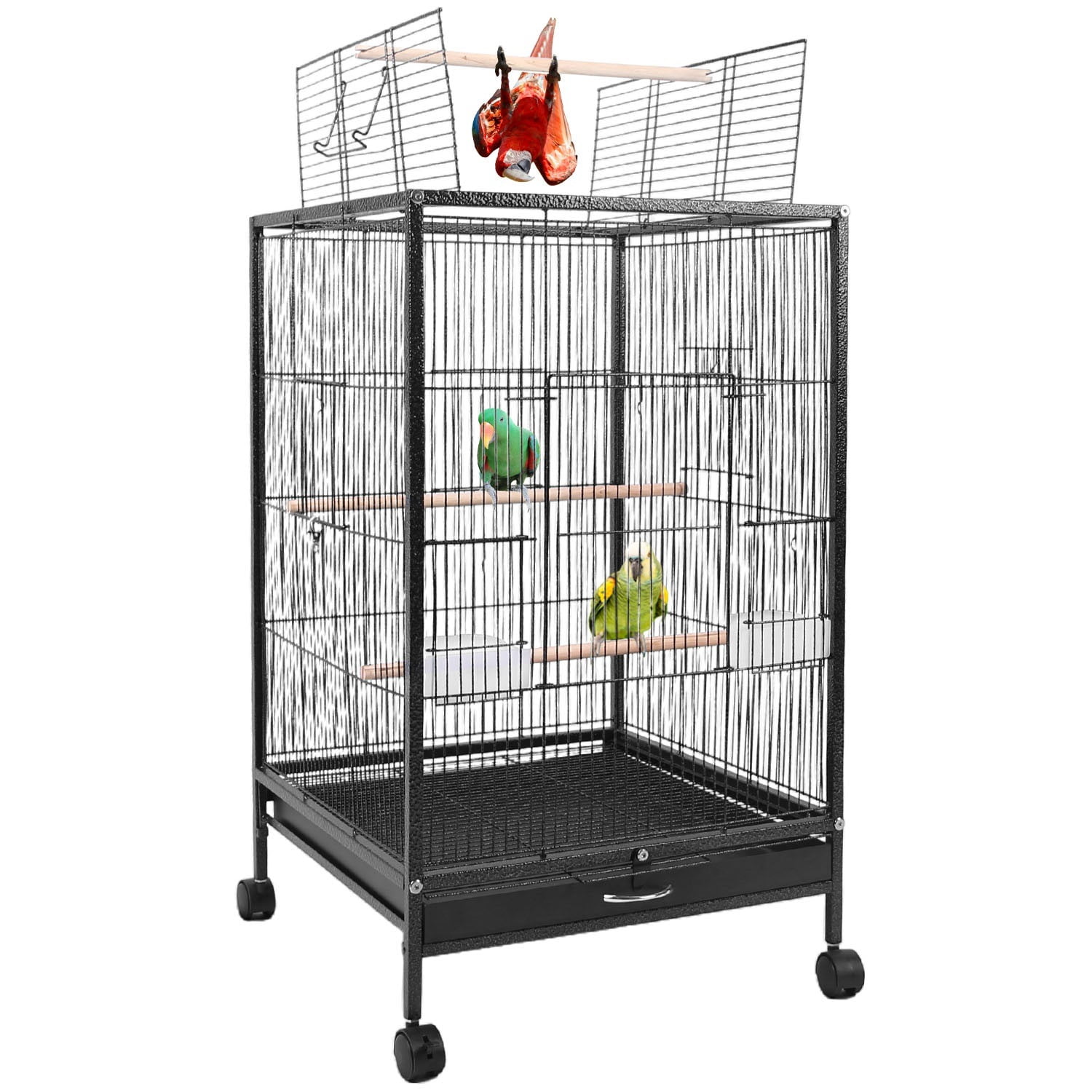30.31In Height Bird Cage With Rolling Stand Large Bird Cage - Walmart.com