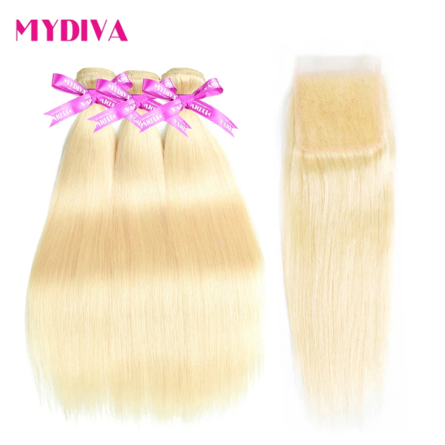 30, 32, 34, 36, 40 Inch 613 Bundles with Closure - Walmart.com