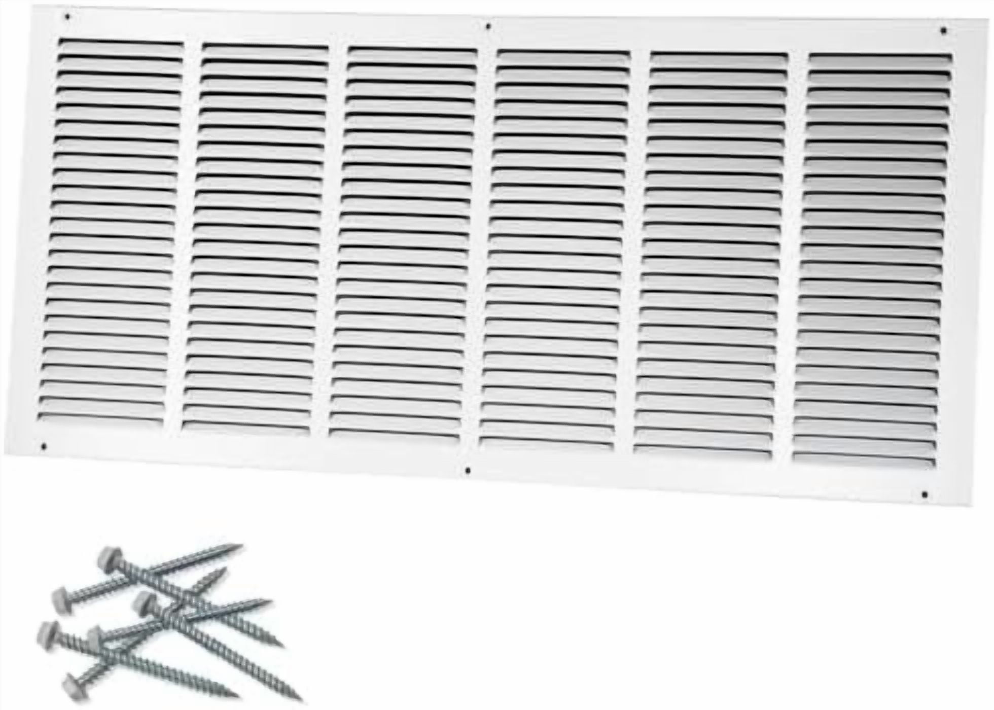 30"W x 12"H [Duct Opening Size] Steel Return Air Grille, Air Return ...