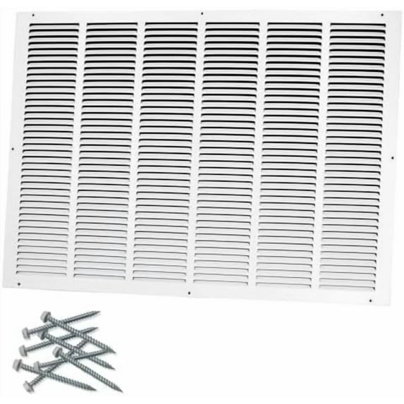 30"W x 20"H [Duct Opening Size] Steel Return Air Grille, Air Return ...