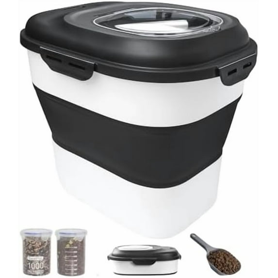 30-35 Lbs Dog Food Storage Container Collapsible Dog Food Container ...