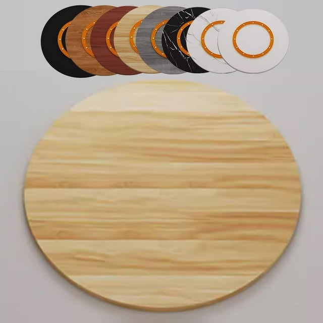 30 36 40in Large Lazy Susan Wood Turntable Dining Table Revolving Plate ...