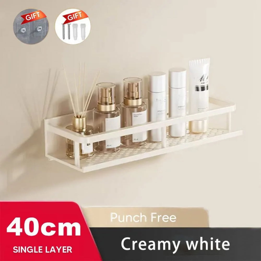 30/40/50CM Punch-Free Bathroom Shelf Shampoo Rack Aluminum Shower ...