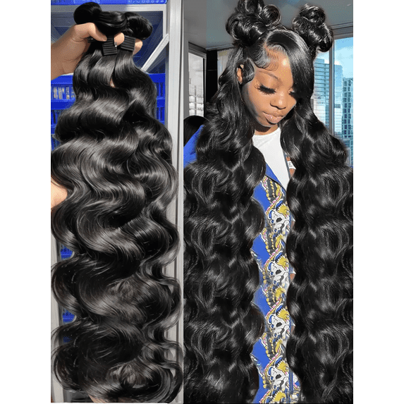 30 40 Inch Body Wave 3 4 Bundles Brazilian Remy 100% Unprocessed ...