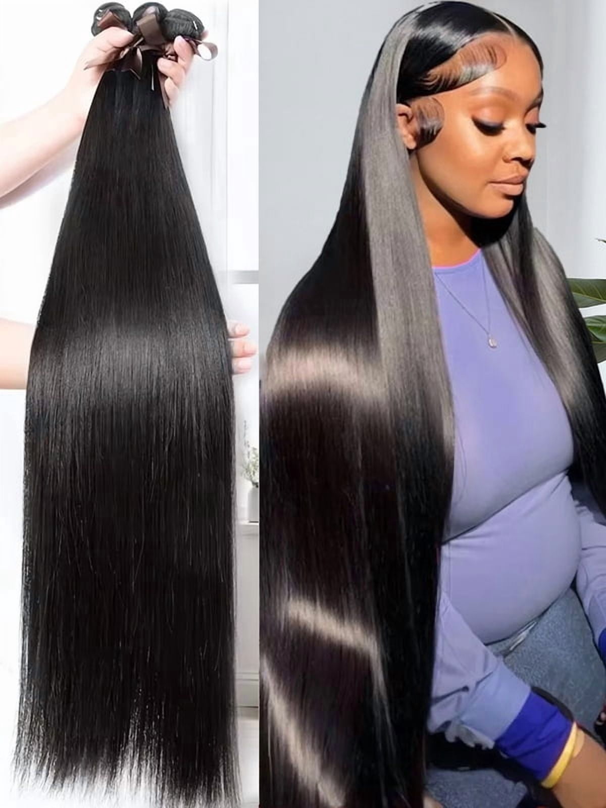 30 40 Inch Bone Straight 100% Bundles Deal Brazilian Virgin Human Hair ...