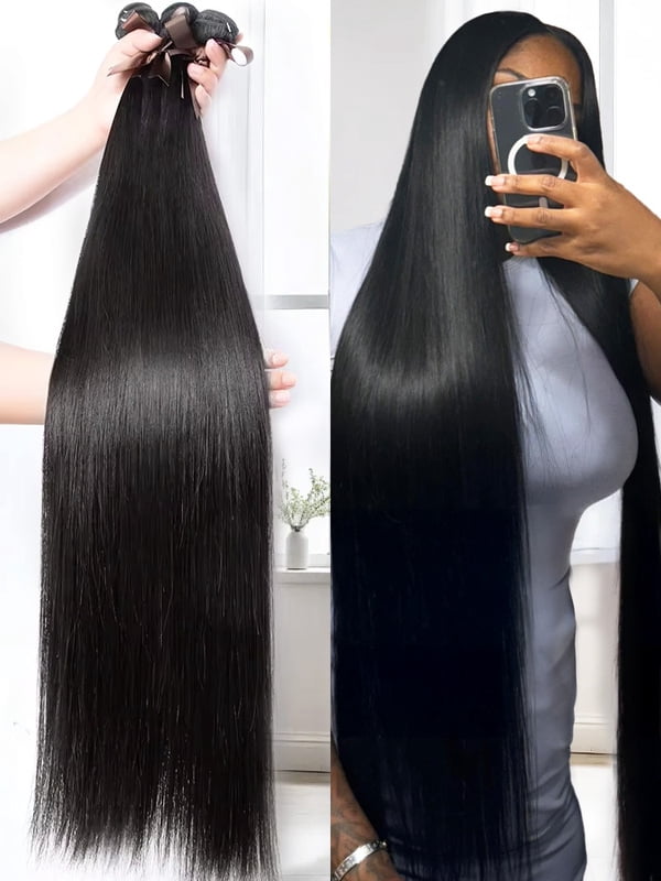 30 40 Inch Bone Straight 100% Bundles Deal Brazilian Virgin Human Hair ...