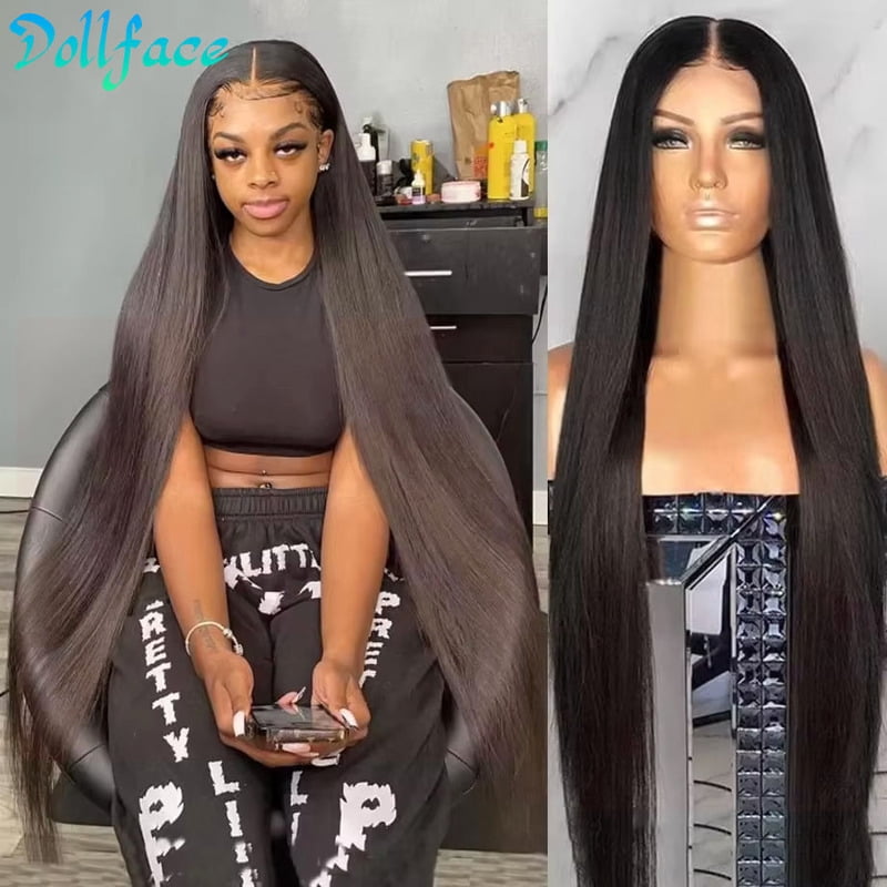 30 40 Inch Straight HD Lace Front Wig Brazilian Cheap Frontal pre ...