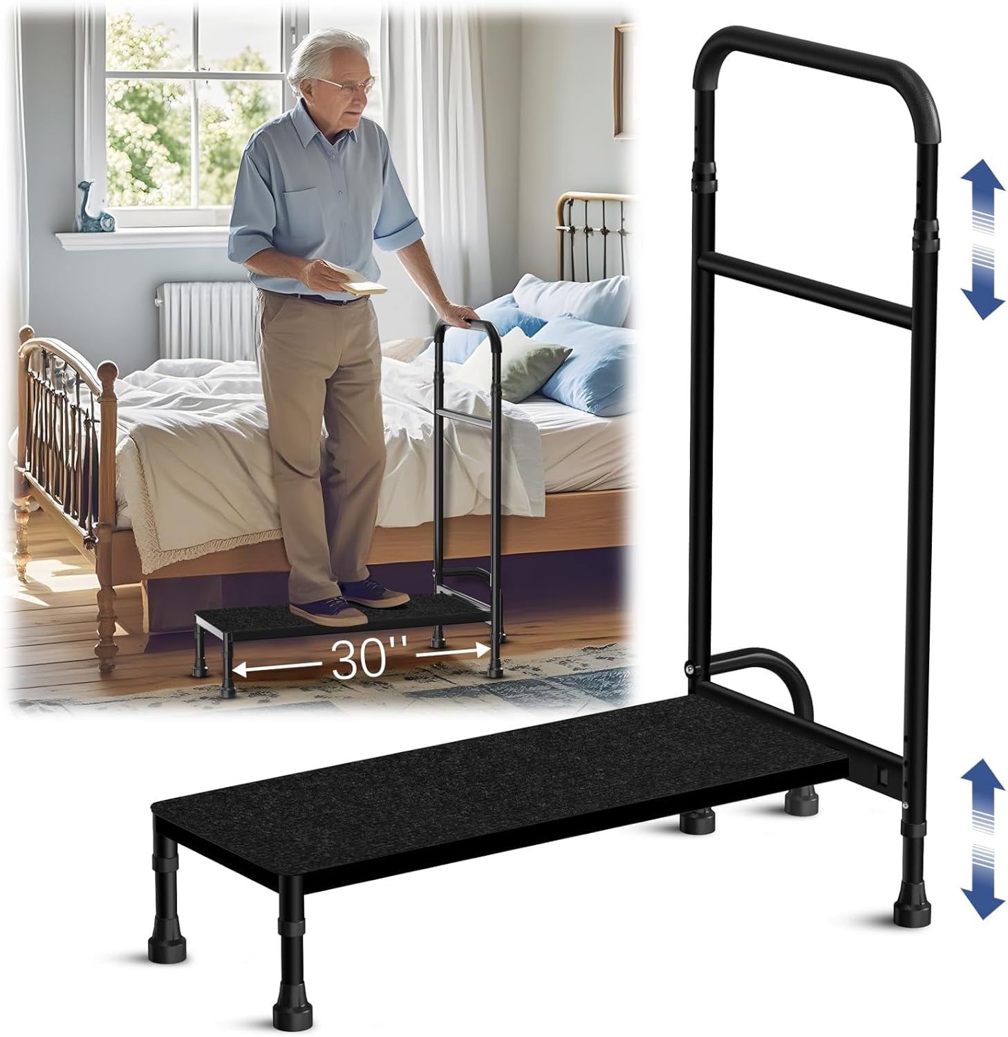VEVOR 3-step Pool Ladder Double Handrails VEVOR 3-Step Pool Ladder With ...