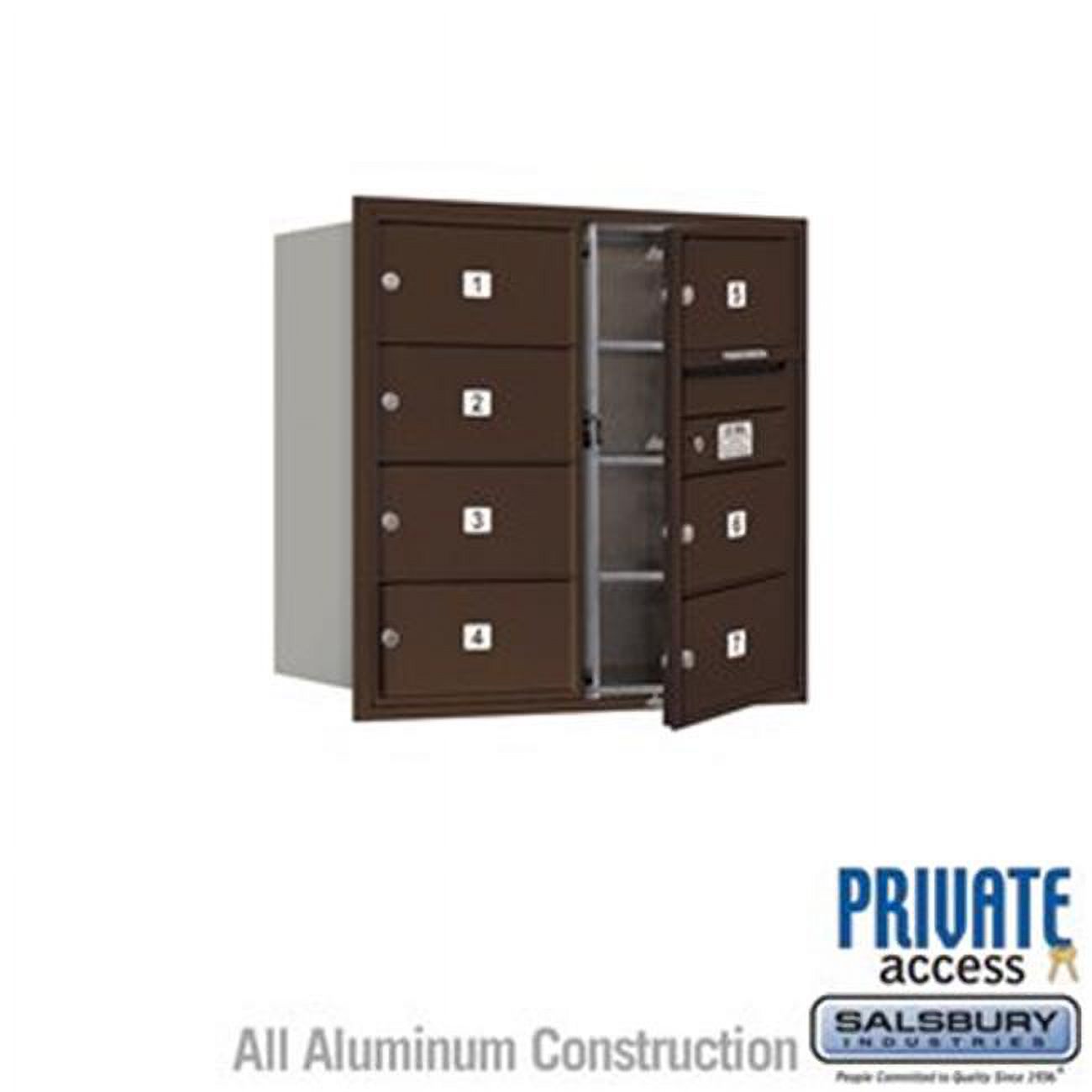 30.5 in. Recessed Mounted 4C Horizontal Mailbox with 8 Door High Unit ...