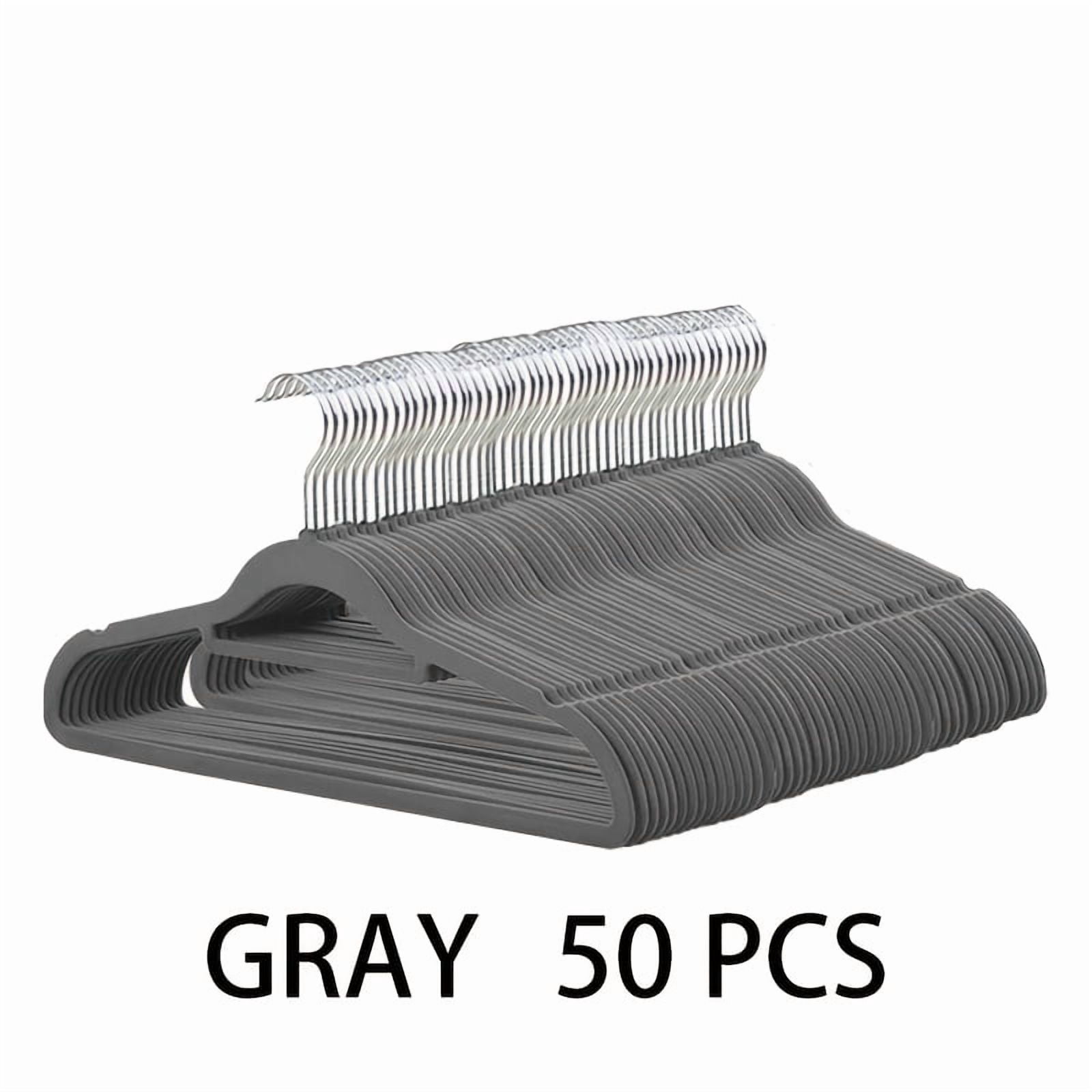 30/50/100pcs Premium Velvet Hangers, Non-Slip Notched Design, Space ...
