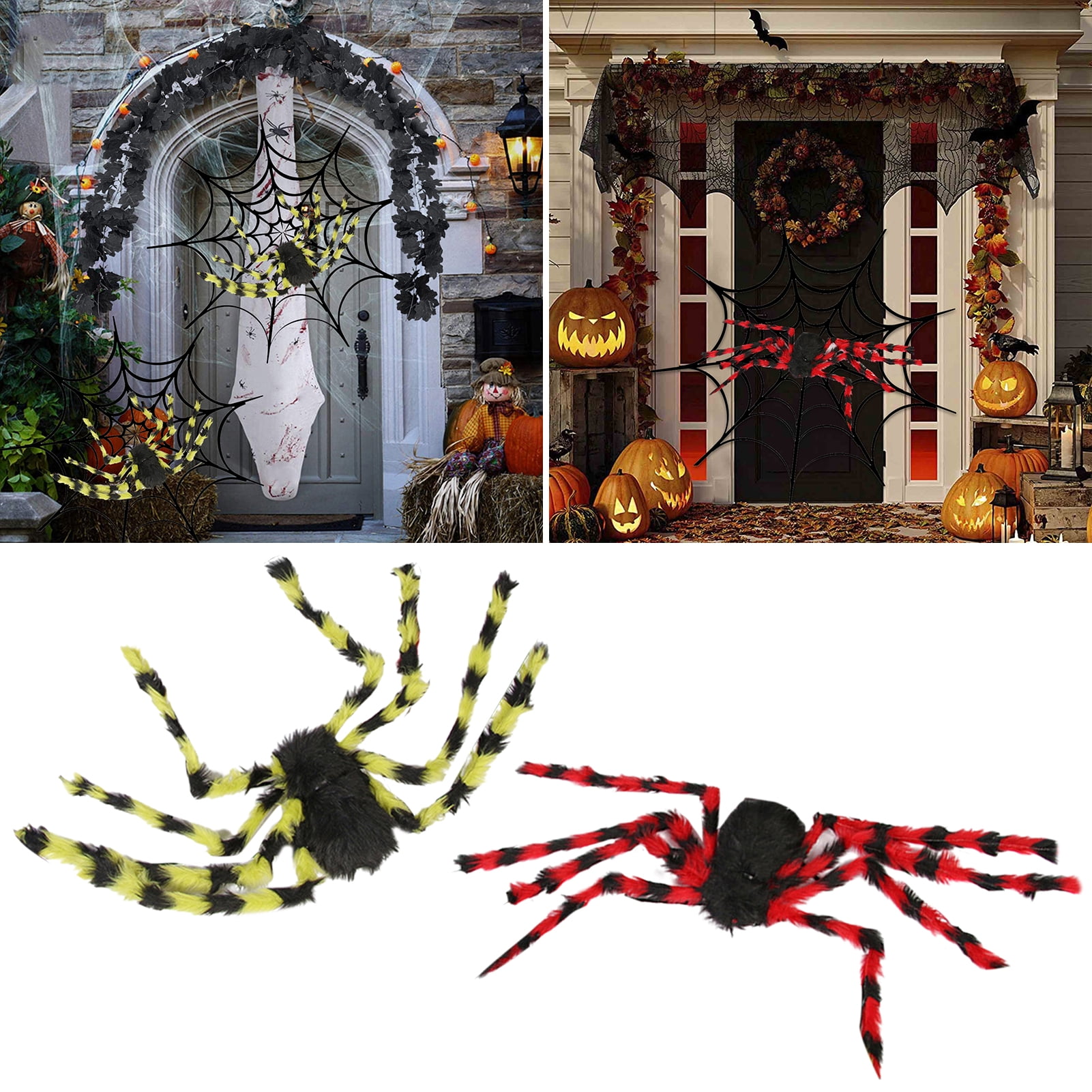 30/50/60CM Halloween Plush Spider Realistic Horror Creepy Large ...