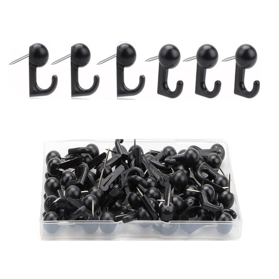 30/50 Pcs Push Pin Hooks Wall Thumb Tacks Hook Cork Board Hooks ...