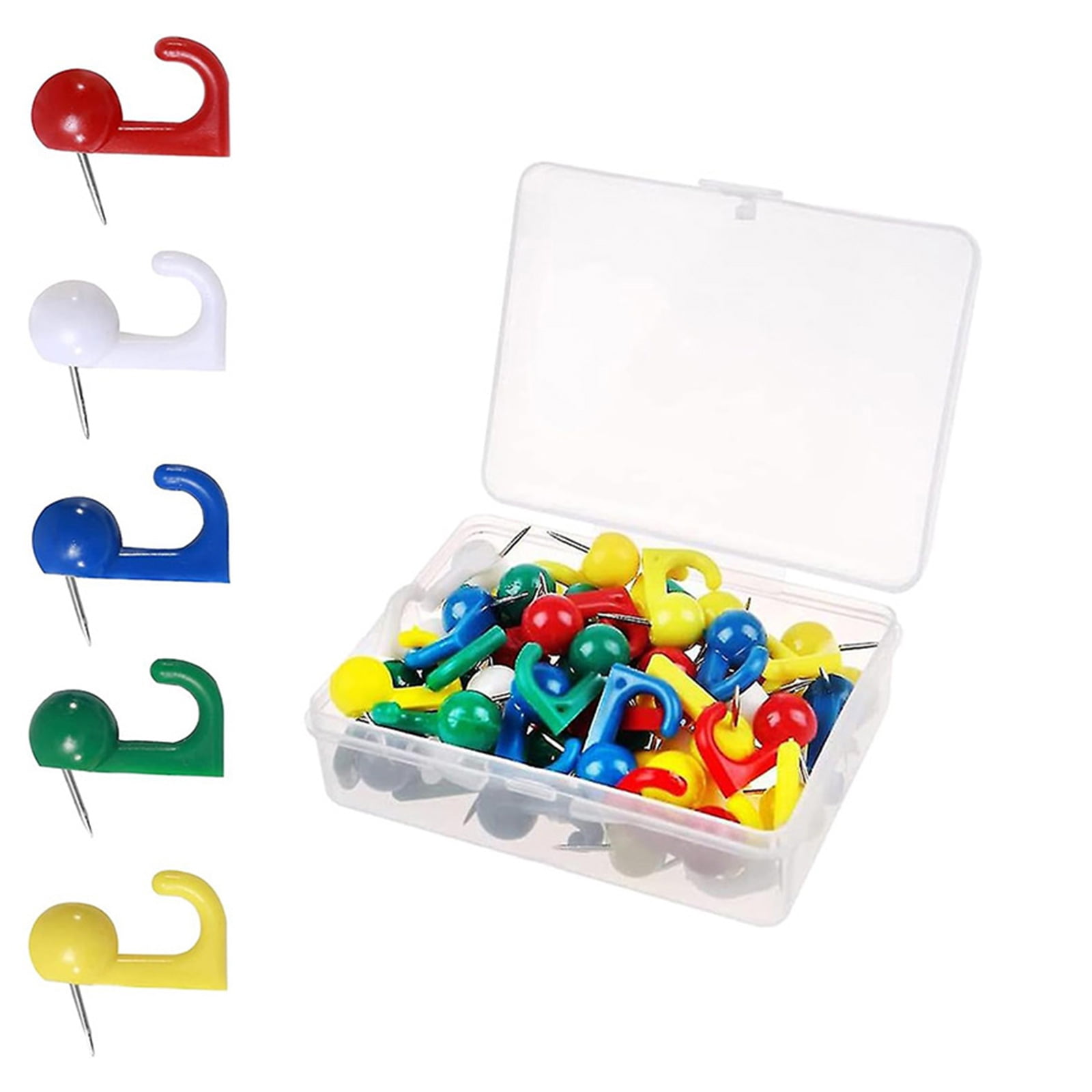 30/50 Pcs Push Pin Picture Hooks Cork Board Hooks Bulletin Board Hooks ...