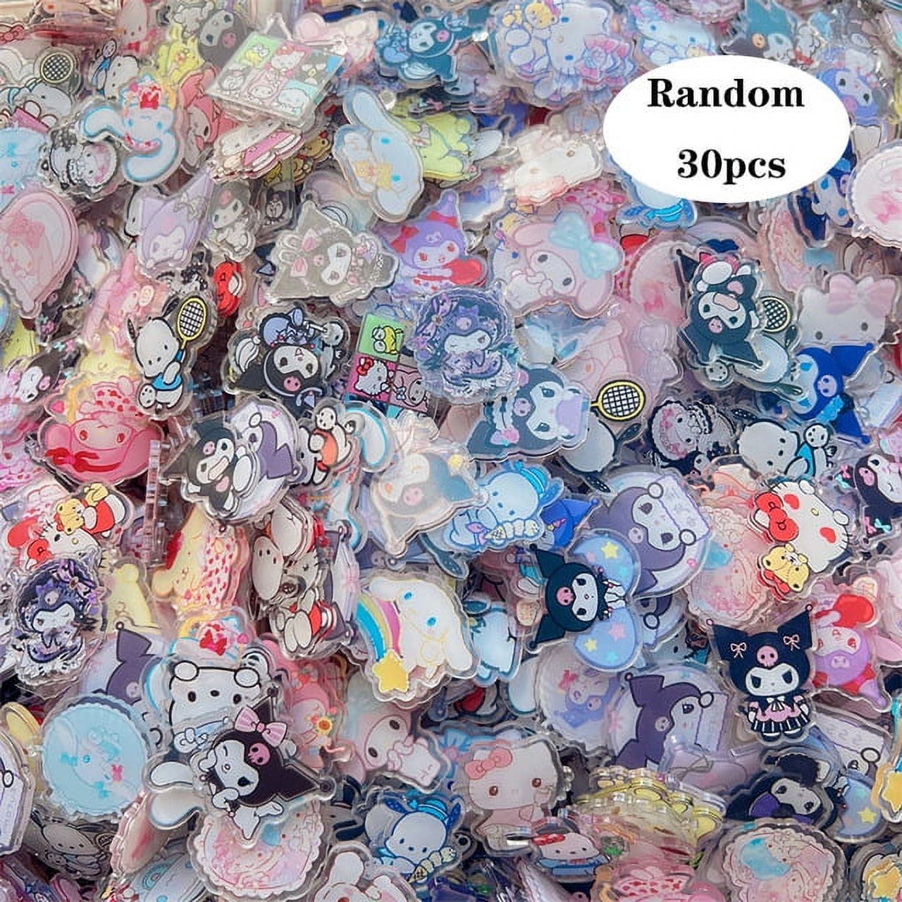 30/50 Pcs Sanrio Random Diy Handmade Hello Kitty Kuromi My Melody Patch Acrylic Animation ...