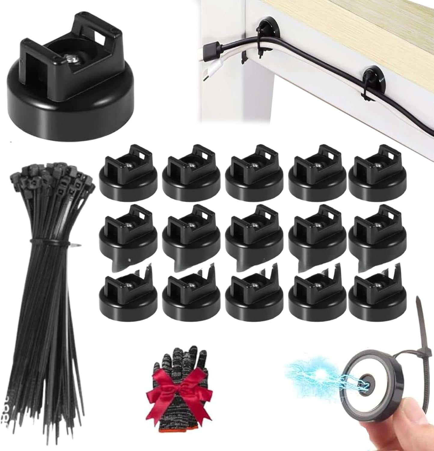 30/50 Pcs Zbad1 Zip Tie, Zbad1 Magnetic Cable Tie Holders, Magnetic ...