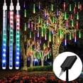 30/50cm Solar LED Meteor Shower Light Holiday String Light Waterproof ...