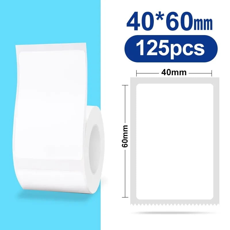 30-50mm B21 B1 B3S Printer Label Paper Roll White Sticker Print Papers Rolls Tear-proof Water ...