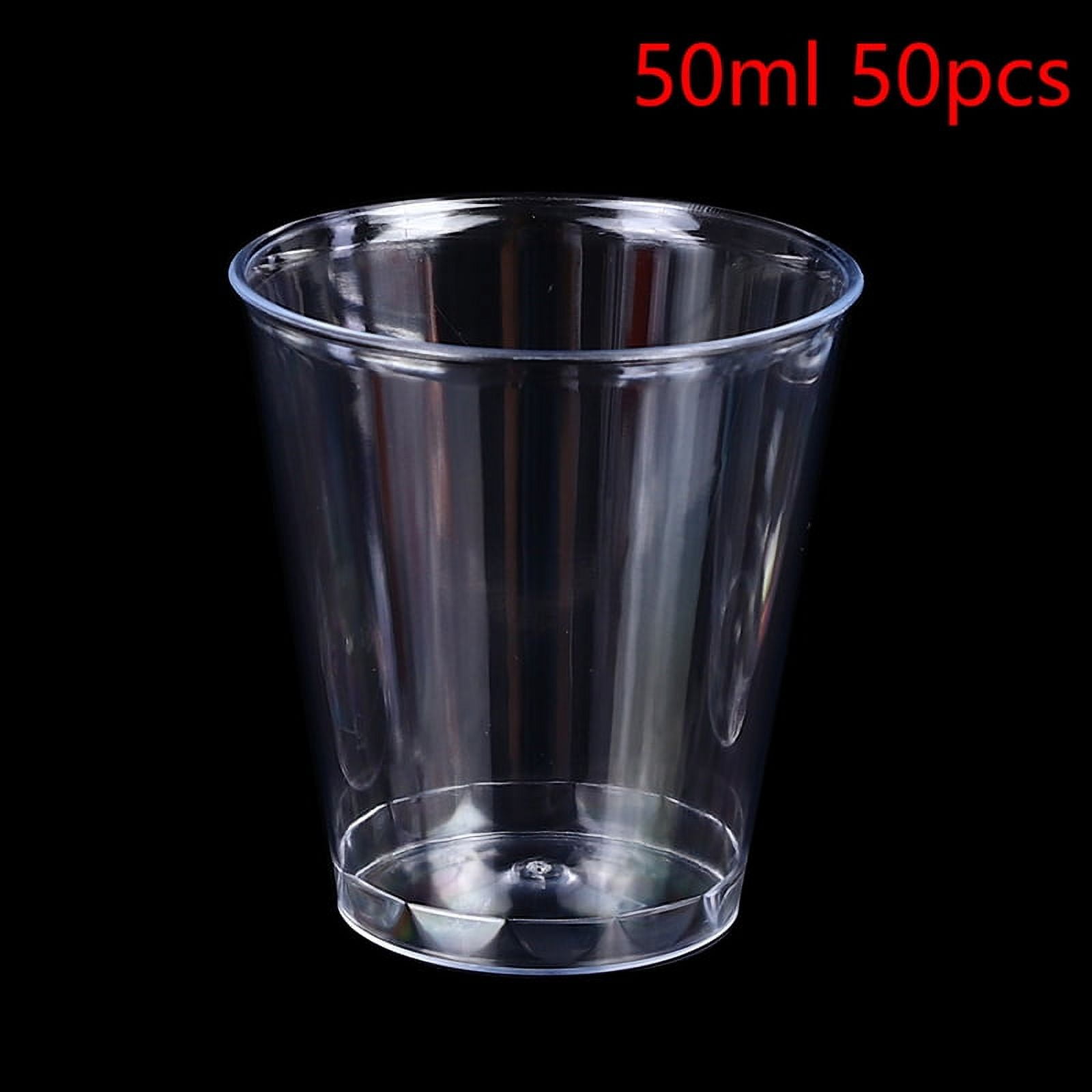 30-50pcs Clear Plastic Disposable Cups Party Shot Cup Tumblers Wine Tea ...