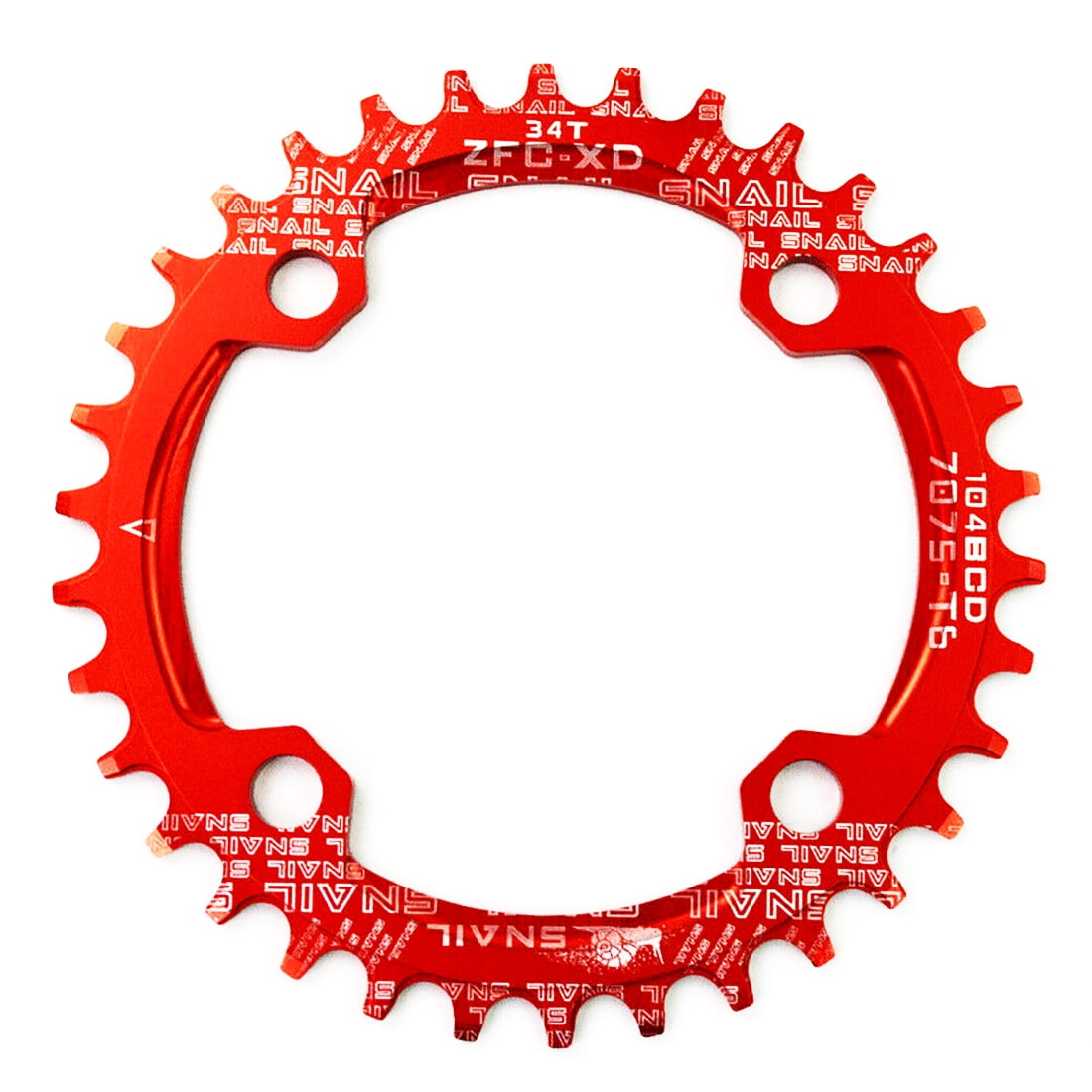 30-52T 104BCD Narrow Wide MTB Chainring, Single Speed Round Oval AL7075 ...