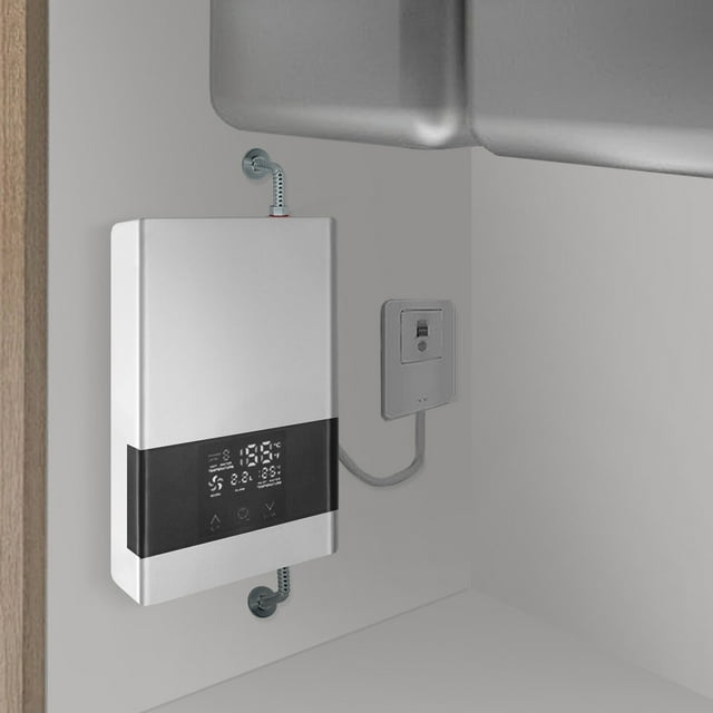 30-55℃/86-131℉ 4000W Mini Electric Instant Tankless Hot Water Heater ...