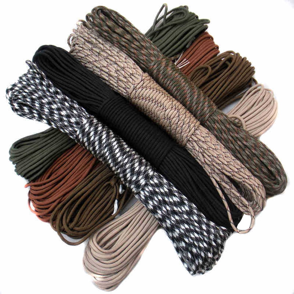 30.5m 4mm Diameter Paracord Rope Bundles Lanyard Rope Paracord Black ...