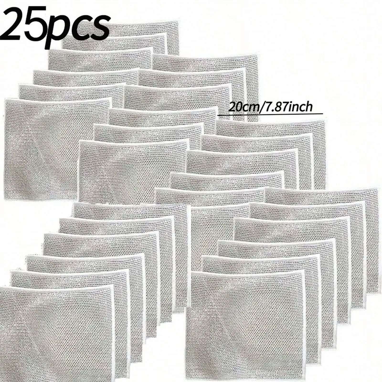 30/5pcs Magic Cleaning Cloth Thickened Double-sided Metal Steel Wire ...