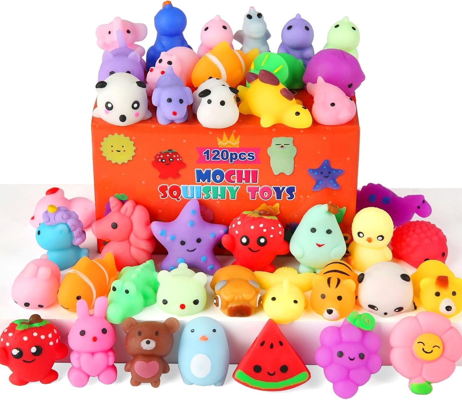 30/60/120 Pack Squishy Toys – Kawaii Squishies Party Favors for Kids 4 ...