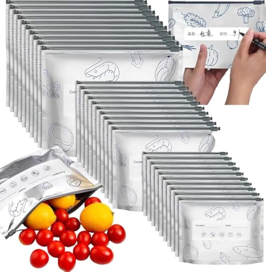 30/60/90 pcs Reusable Aluminum Foil Sealable Storage Bags,2026 New ...