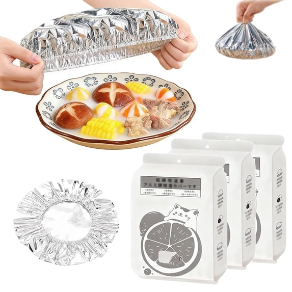 30/60/90Pcs Reusable Aluminum Foil Food Covers, Pop-Up Tin Foil Food ...