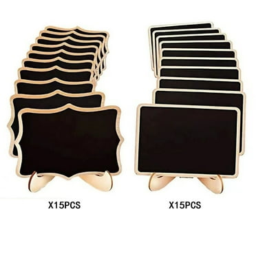 22PCS Mini Wooden Chalkboard Signs with Stand for Crafts, Food Labels ...